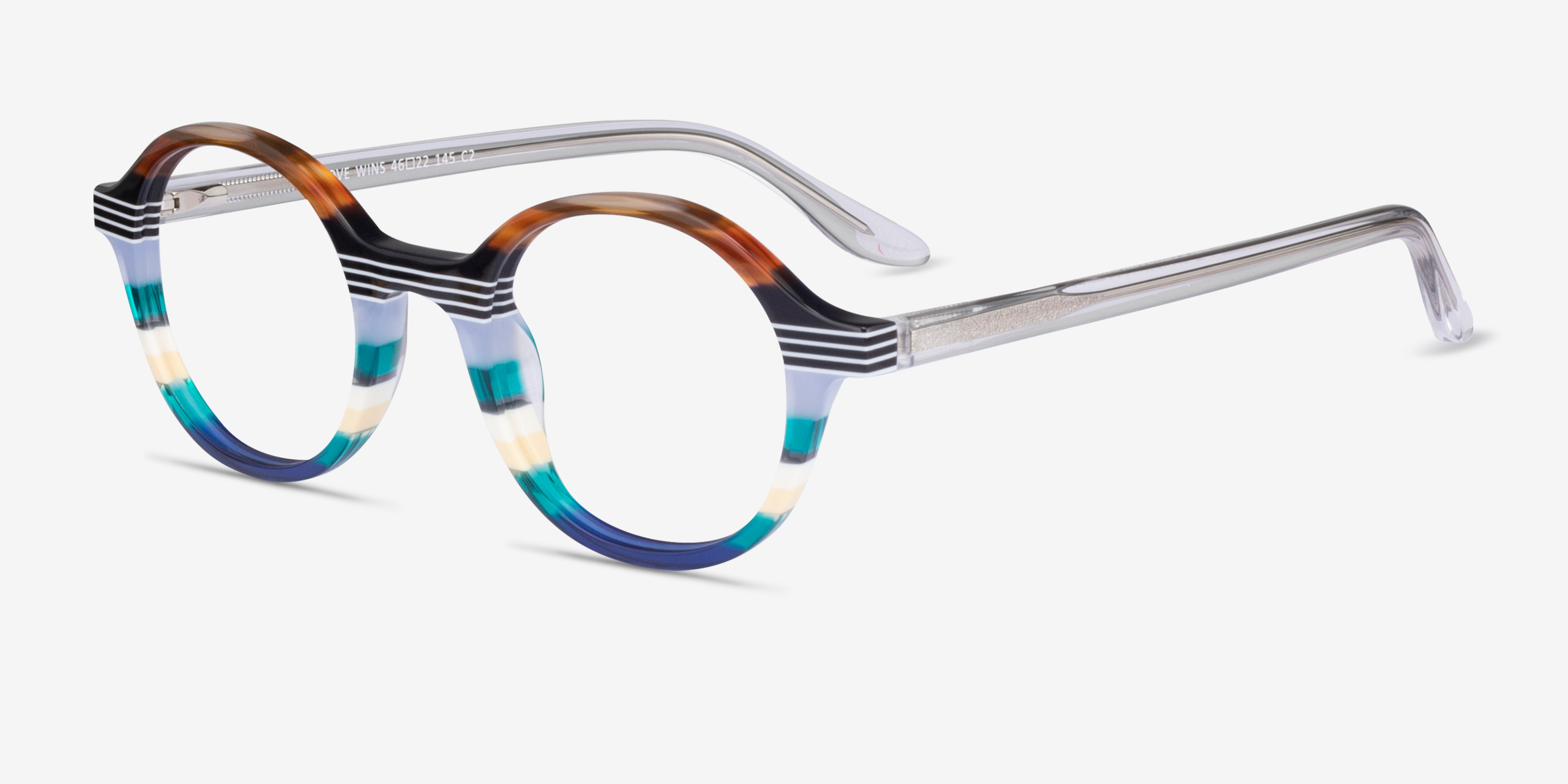Love Wins Round Striped Multicolor Full Rim Eyeglasses | Eyebuydirect