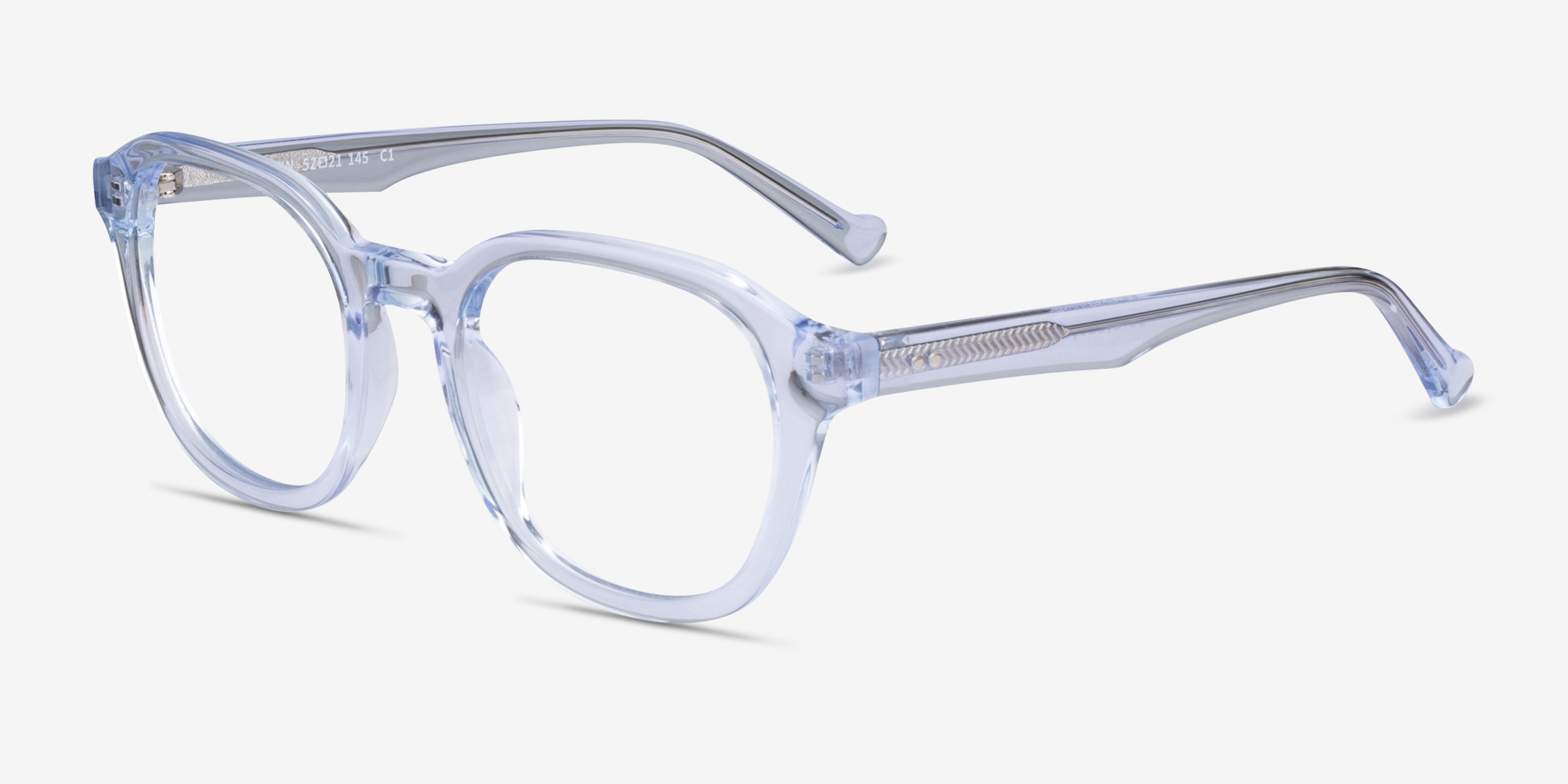 Justin Square Clear Blue Glasses for Men | Eyebuydirect