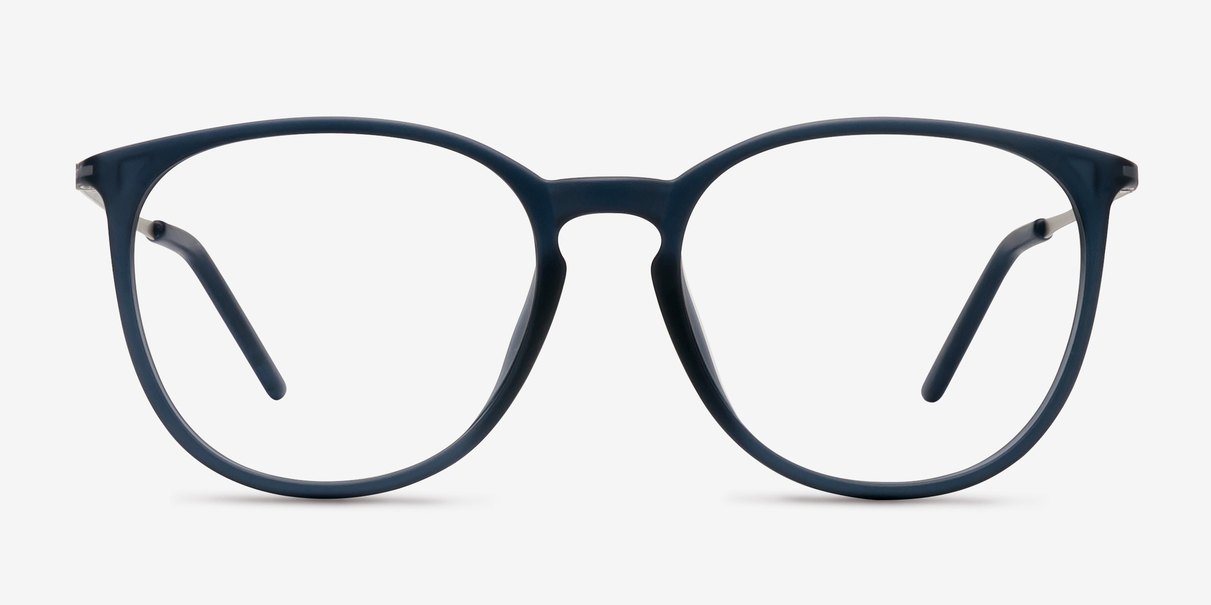 Naomi Round Matte Blue Glasses for Women | Eyebuydirect