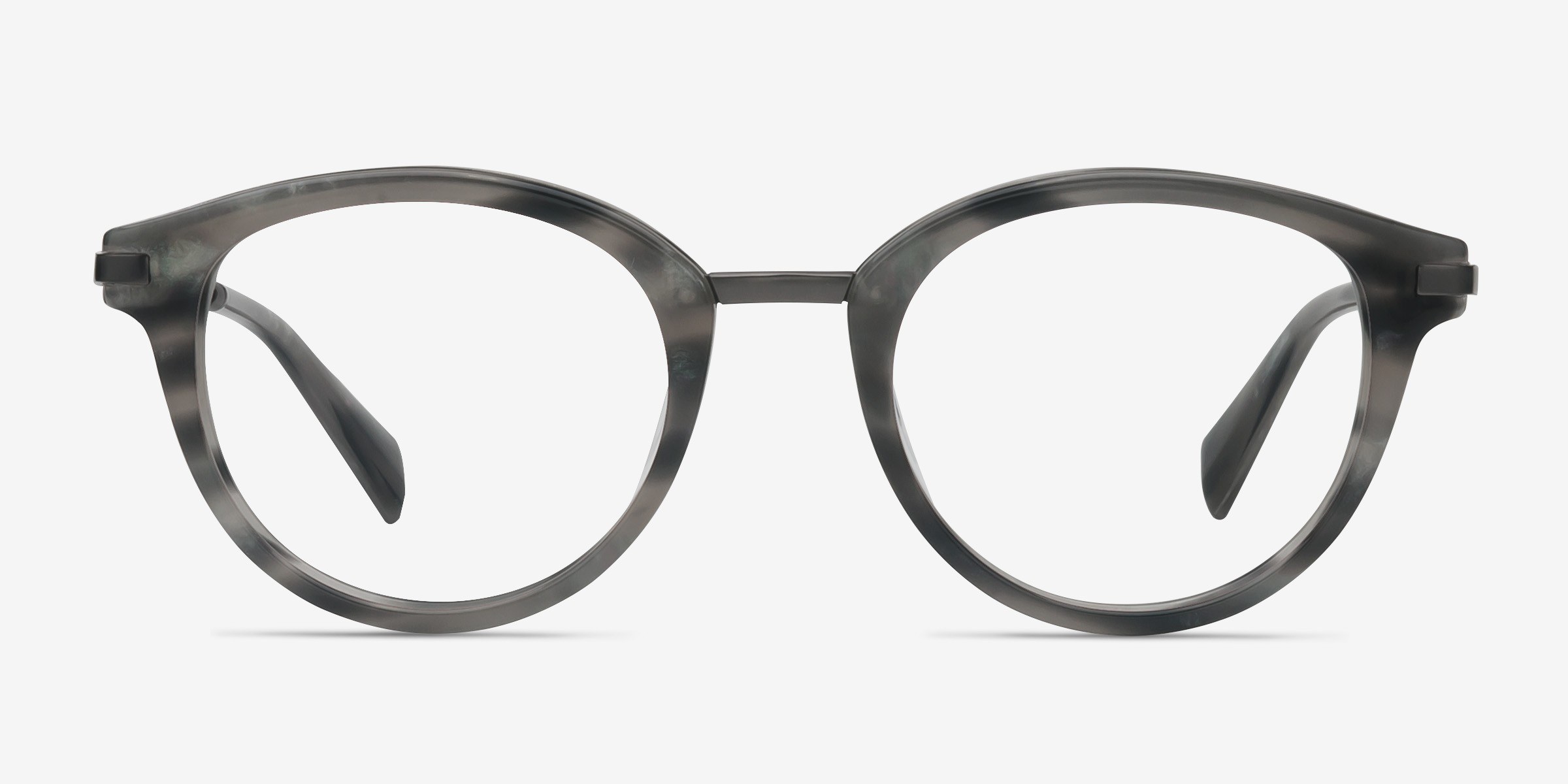 Ginger Round Gray Striped Glasses For Women Eyebuydirect