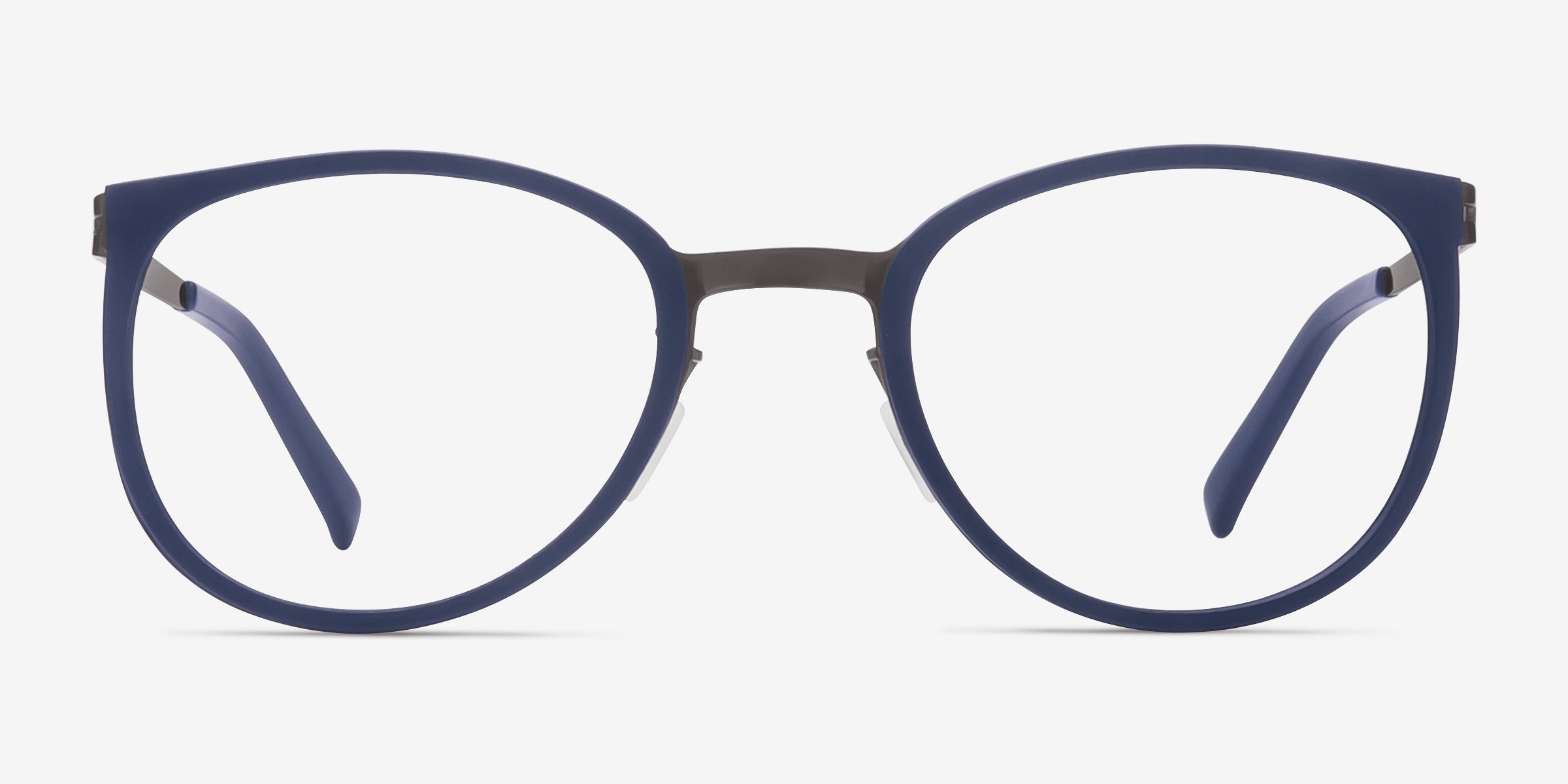 Alpha Round Navy Full Rim Eyeglasses | Eyebuydirect