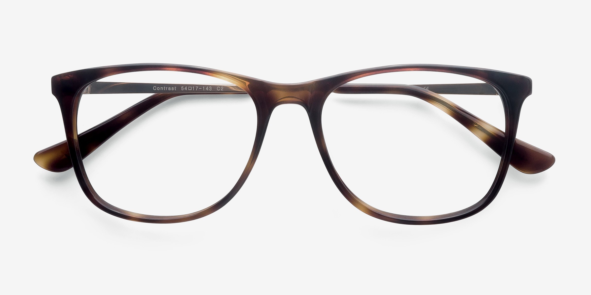 Contrast Square Tortoise Full Rim Eyeglasses | Eyebuydirect