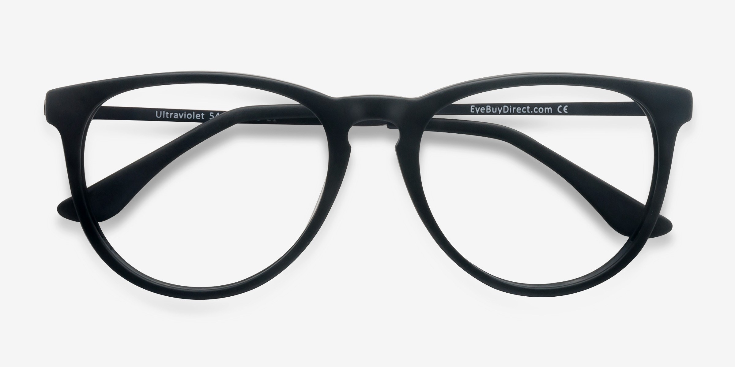 Ultraviolet Round Matte Black Full Rim Eyeglasses | Eyebuydirect