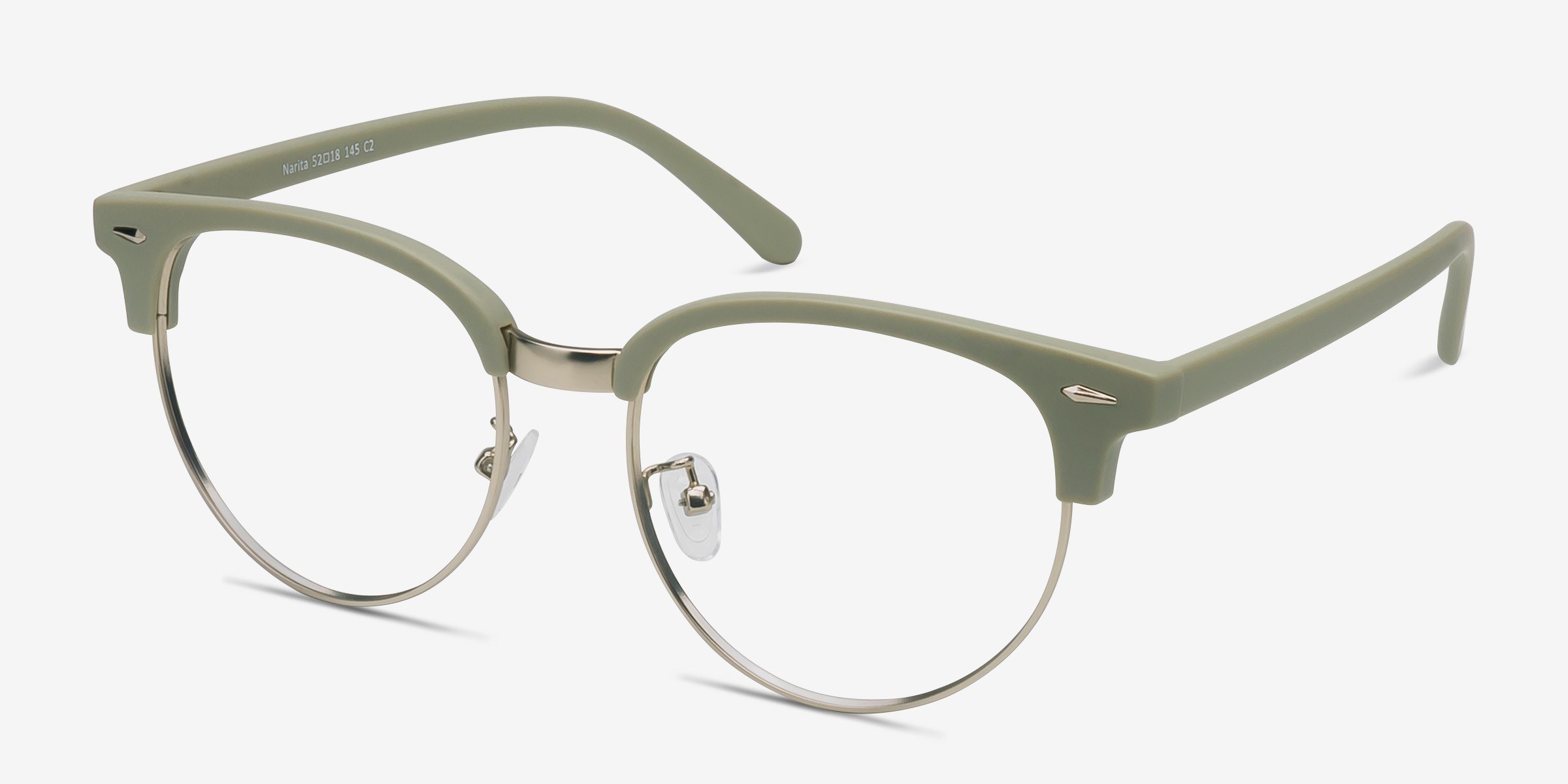 Narita Round Light Green Glasses for Women | Eyebuydirect
