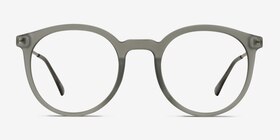 Grin Round Matte Gray Full Rim Eyeglasses | Eyebuydirect