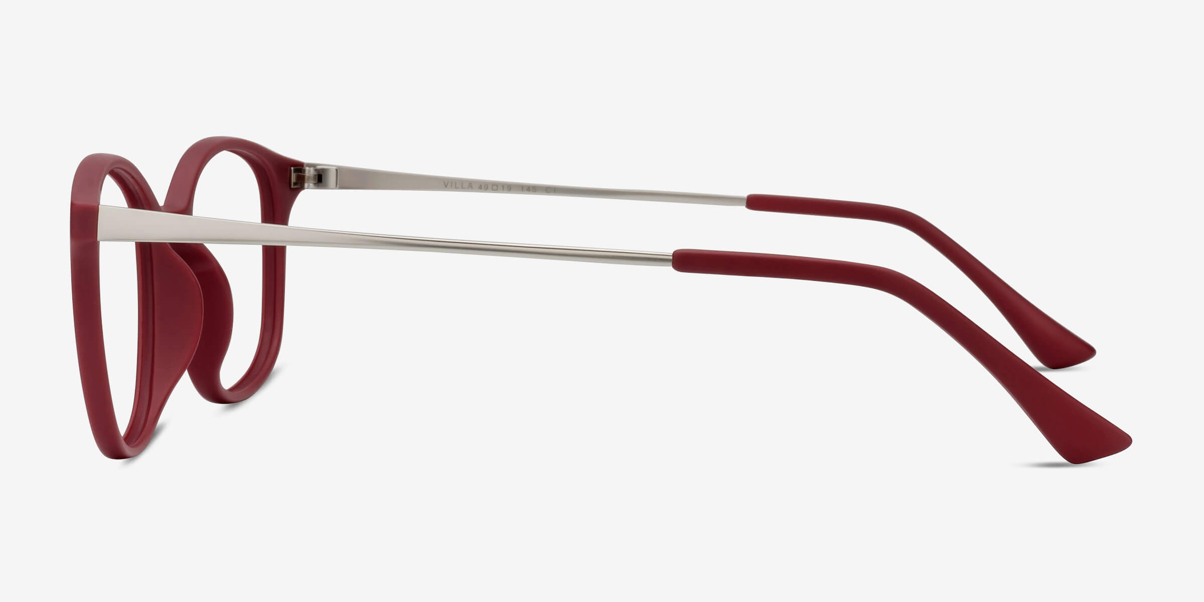 Villa Rectangle Raspberry Full Rim Eyeglasses | Eyebuydirect