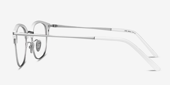 Links Browline White Glasses for Women | Eyebuydirect Canada