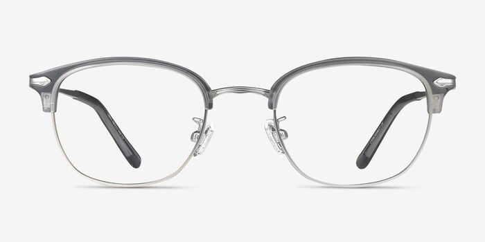 Links Browline Matte Gray Full Rim Eyeglasses | Eyebuydirect