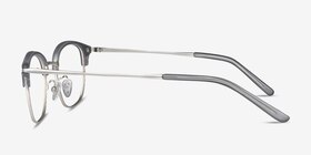 Links Browline Matte Gray Full Rim Eyeglasses | Eyebuydirect