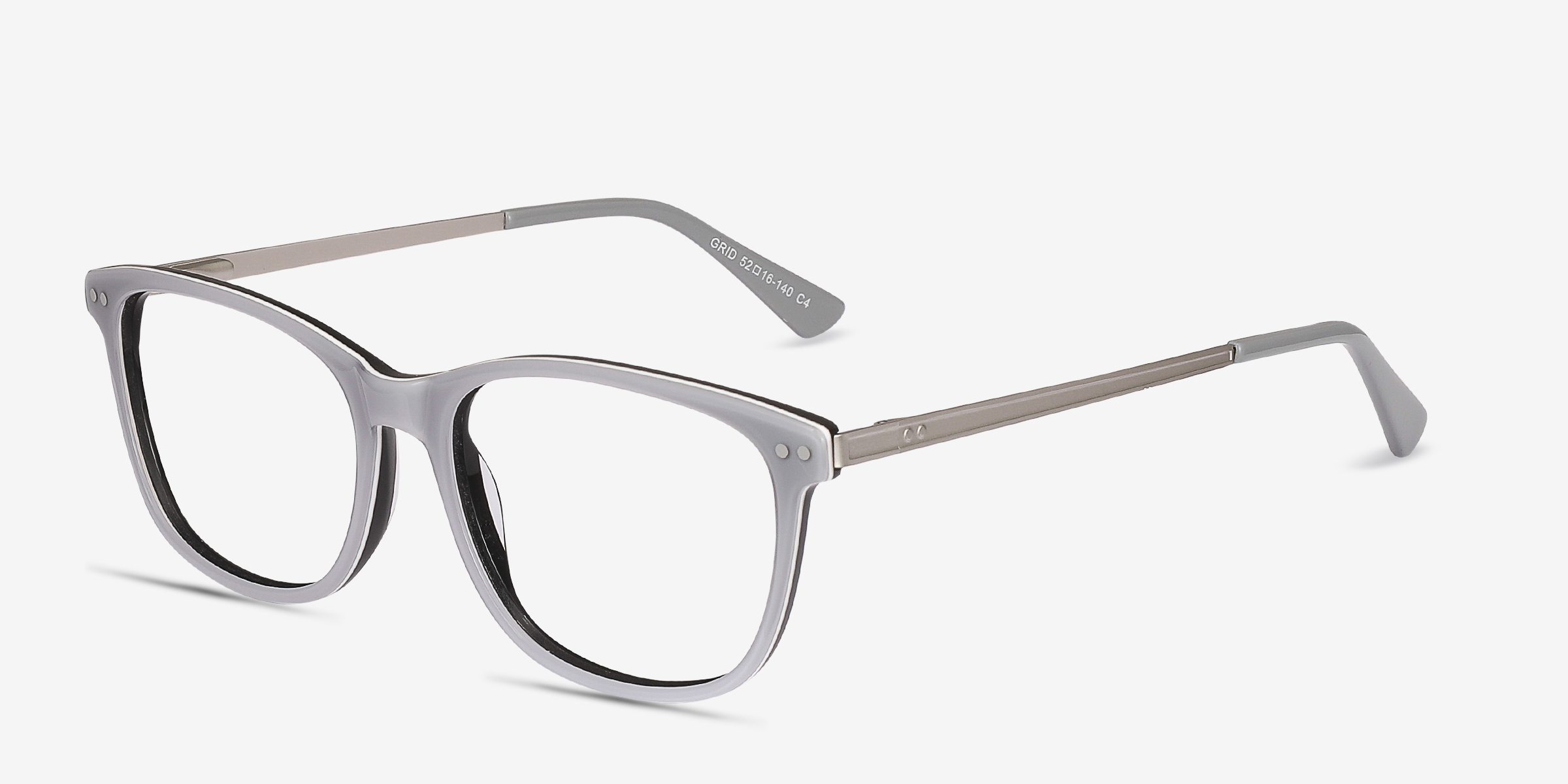 Grid Gray Glasses for Women | Eyebuydirect