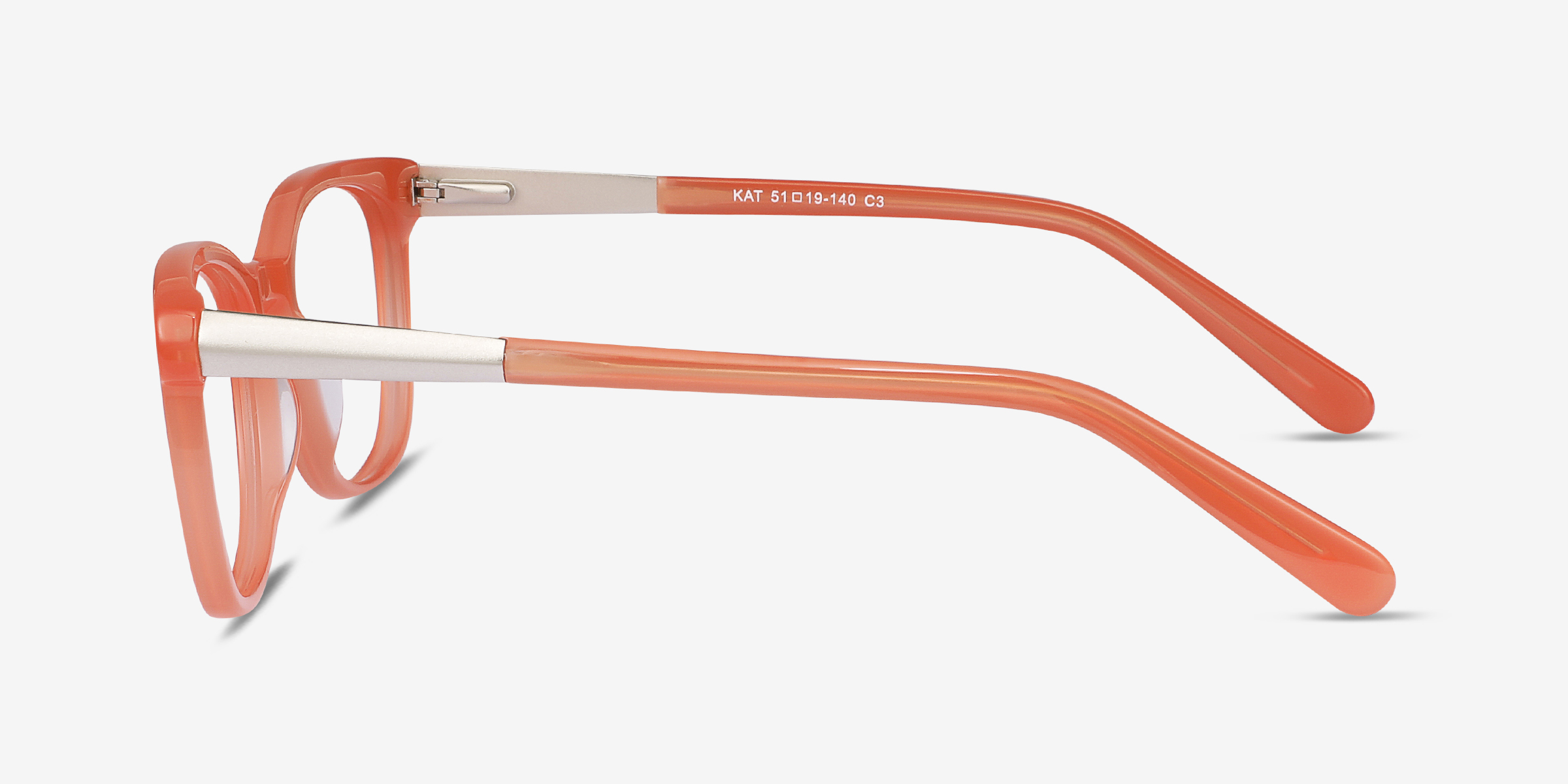 Kat Square Orange Glasses for Women | Eyebuydirect
