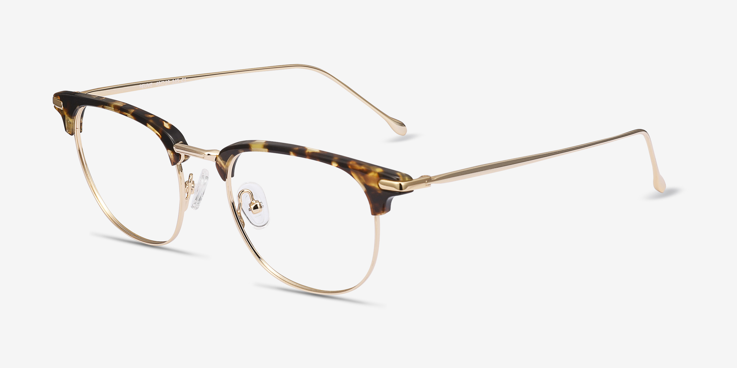 Relive Browline Tortoise Golden Full Rim Eyeglasses Eyebuydirect Canada
