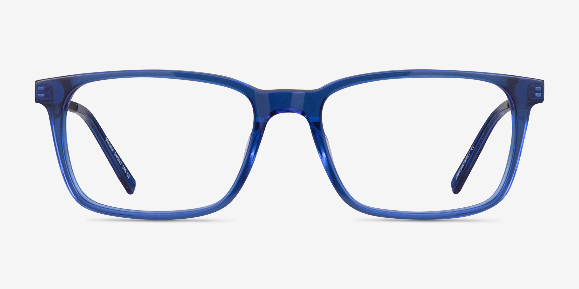Stanza Rectangle Blue Glasses for Men | Eyebuydirect
