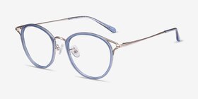 Dazzle Round Blue Glasses for Women | Eyebuydirect