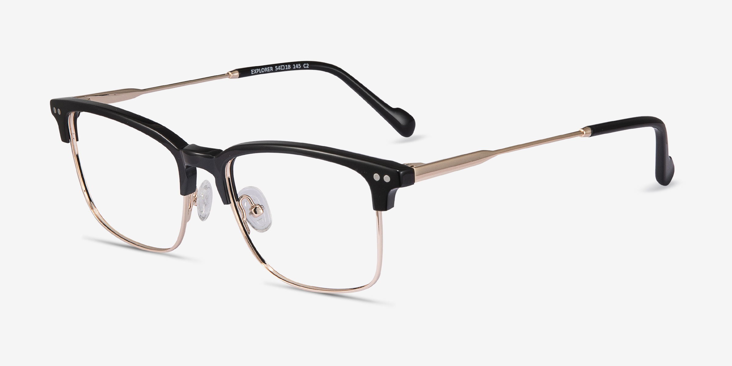 Explorer Rectangle Black Glasses for Men | Eyebuydirect