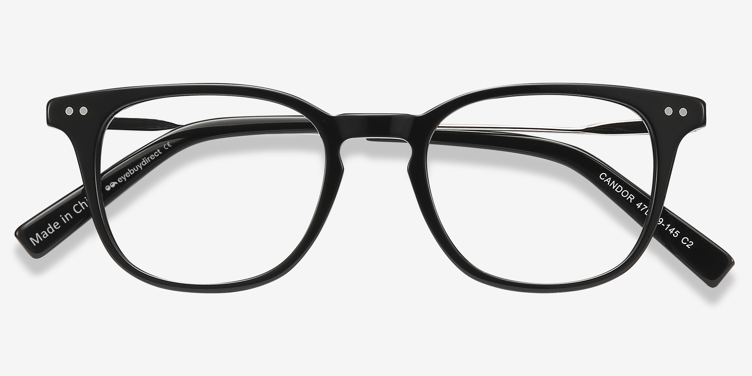 Candor Square Black Full Rim Eyeglasses | Eyebuydirect