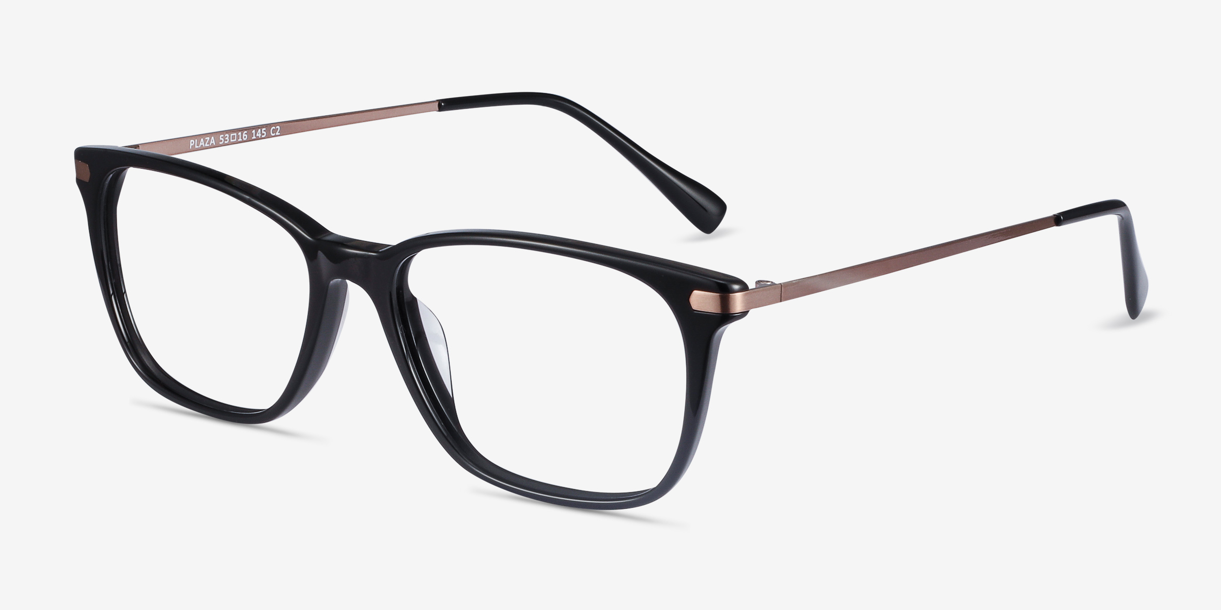 Plaza Rectangle Black Full Rim Eyeglasses Eyebuydirect Canada