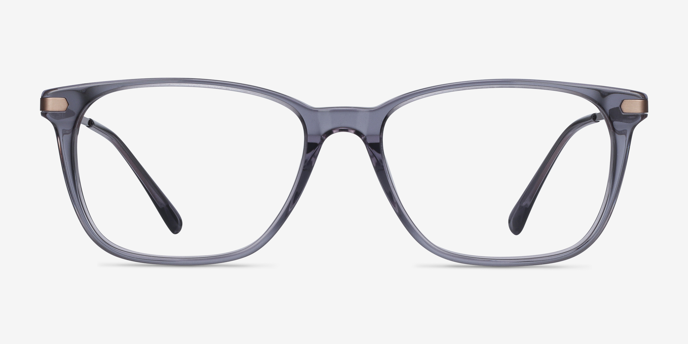 Plaza Rectangle Gray Full Rim Eyeglasses Eyebuydirect Canada