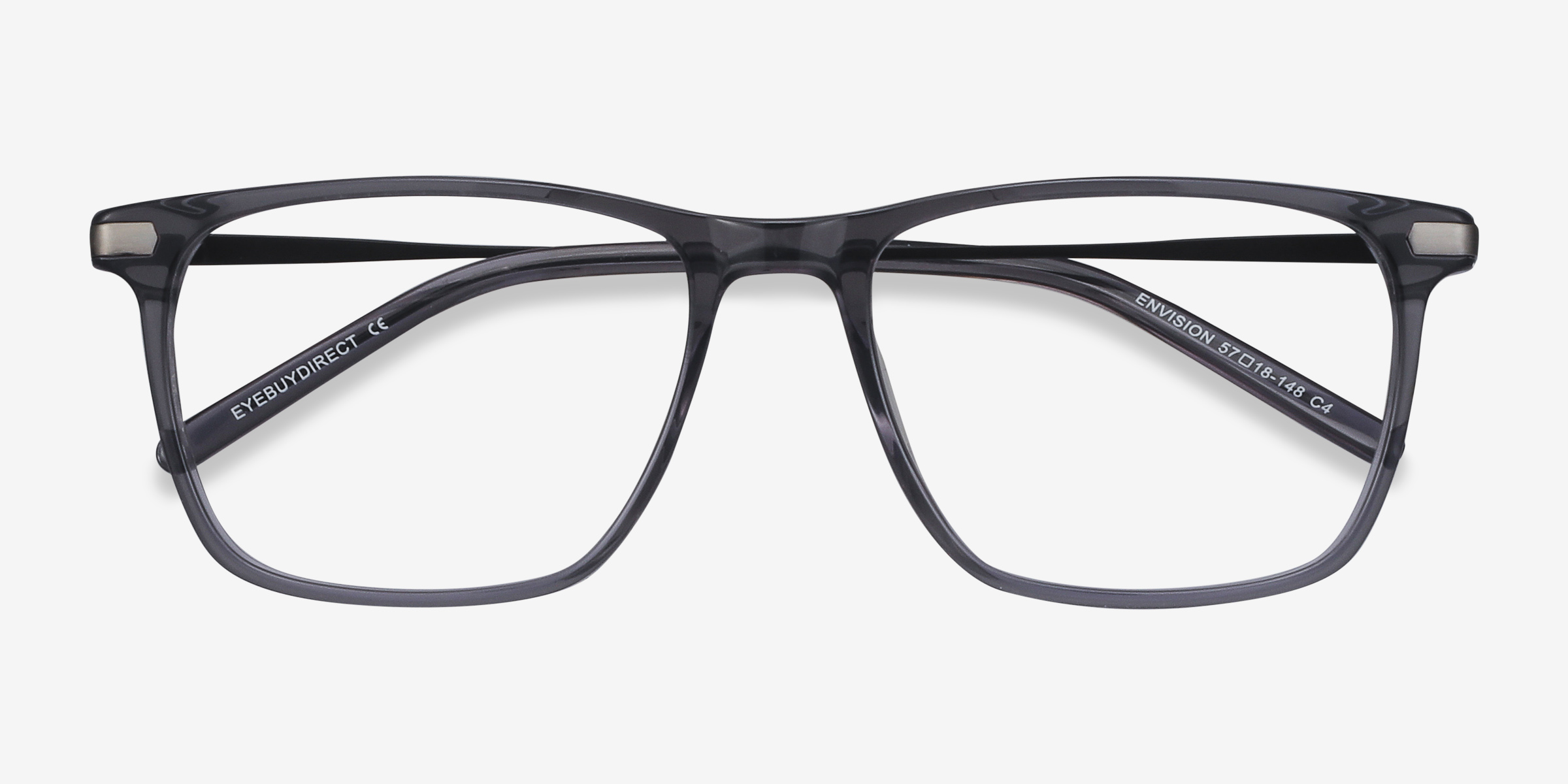 Envision Rectangle Gray Glasses for Men | Eyebuydirect Canada