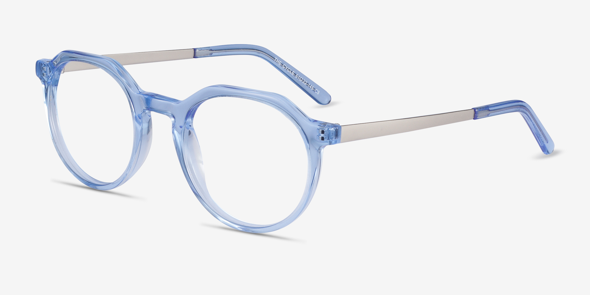 The Cycle - Eye-Catching Clear Blue Glasses | Eyebuydirect