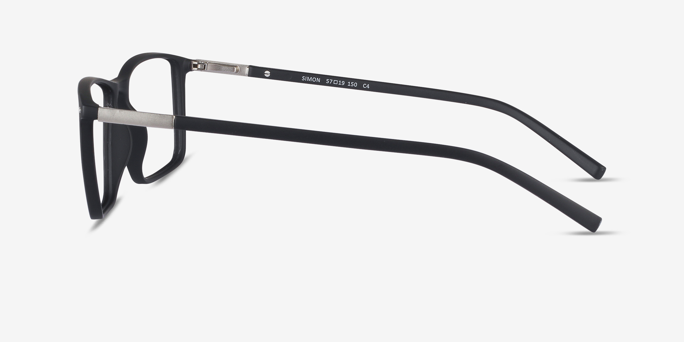 Simon Rectangle Black Glasses for Men | Eyebuydirect Canada