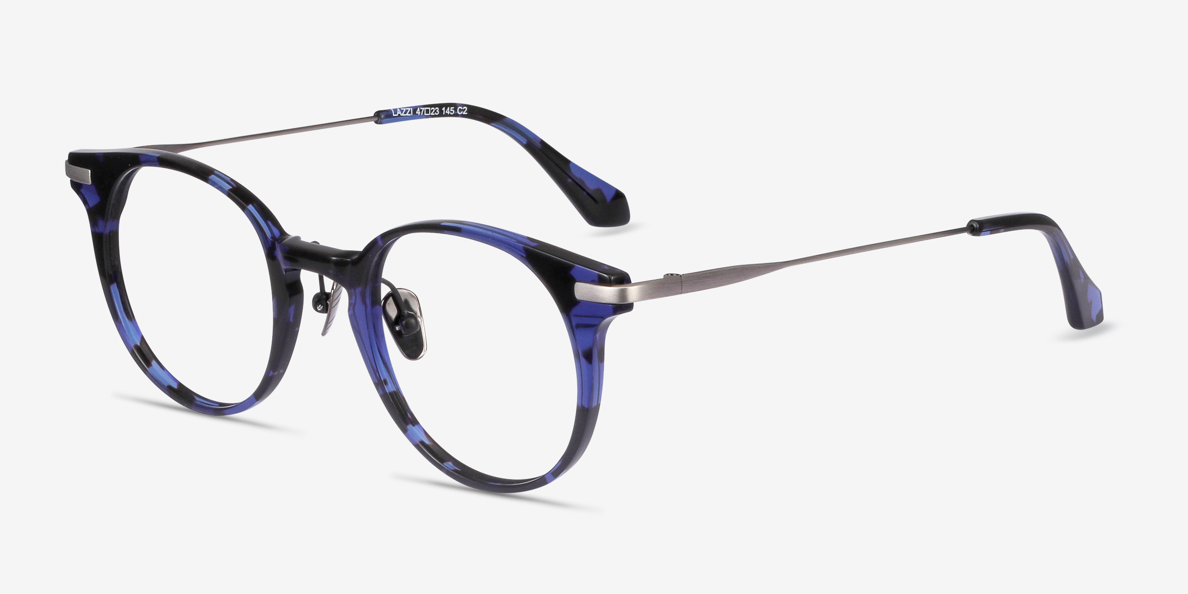Lazzi Round Blue Tortoise Full Rim Eyeglasses | Eyebuydirect