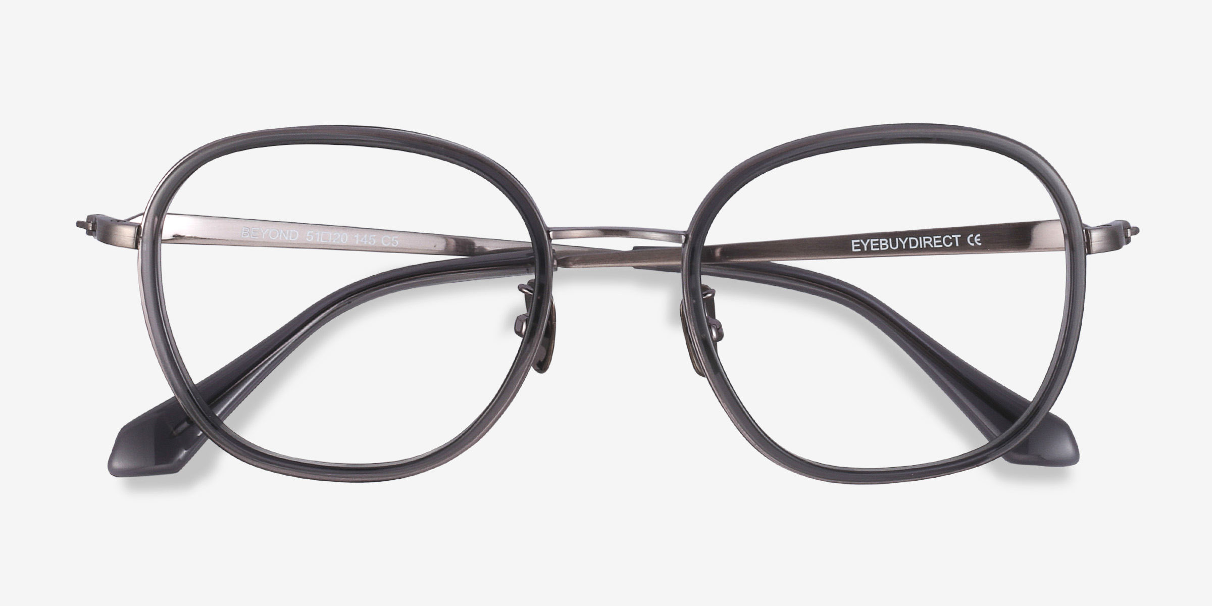 Beyond Square Gray Full Rim Eyeglasses | Eyebuydirect