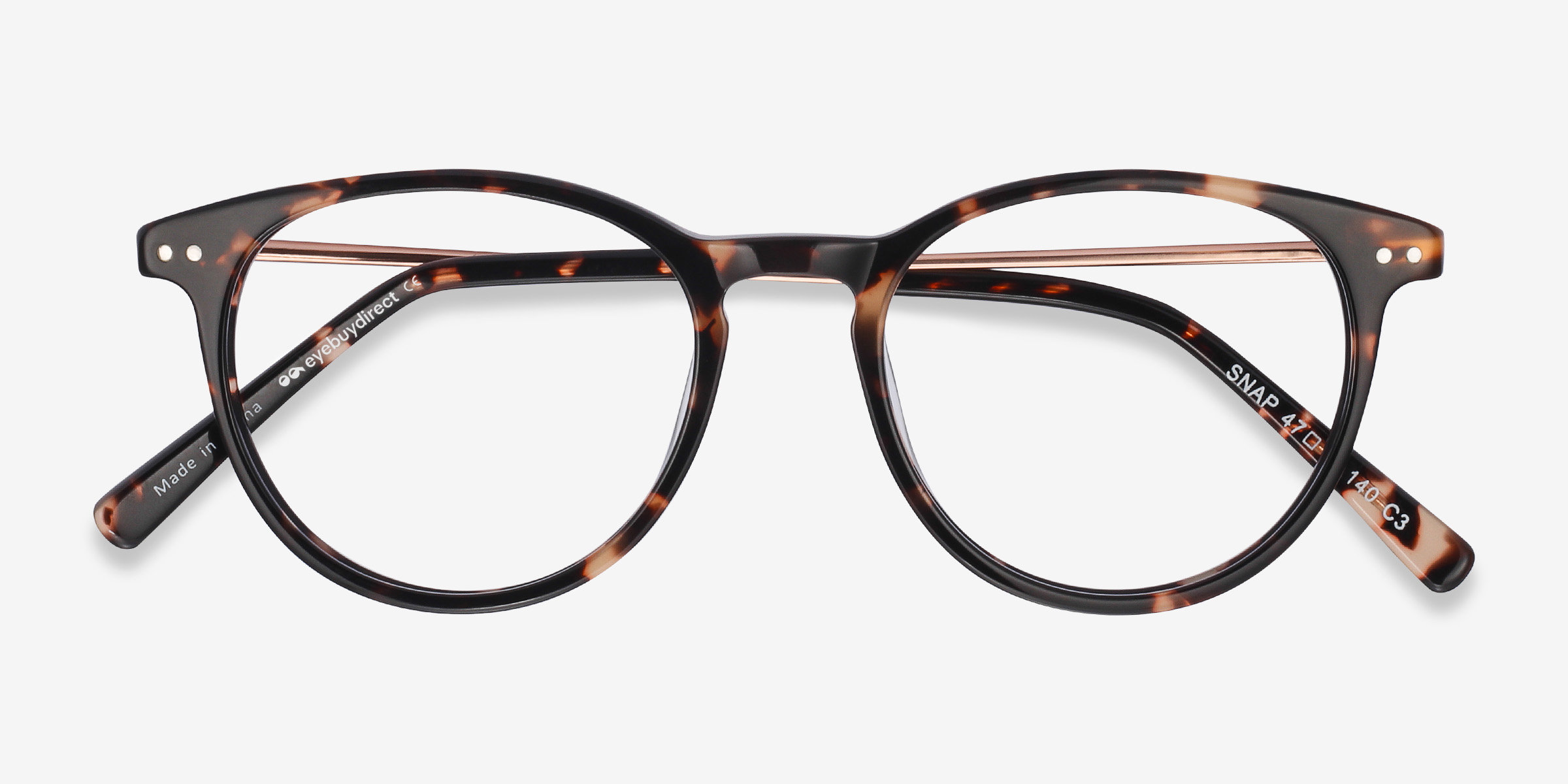 Snap Round Tortoise Full Rim Eyeglasses | Eyebuydirect
