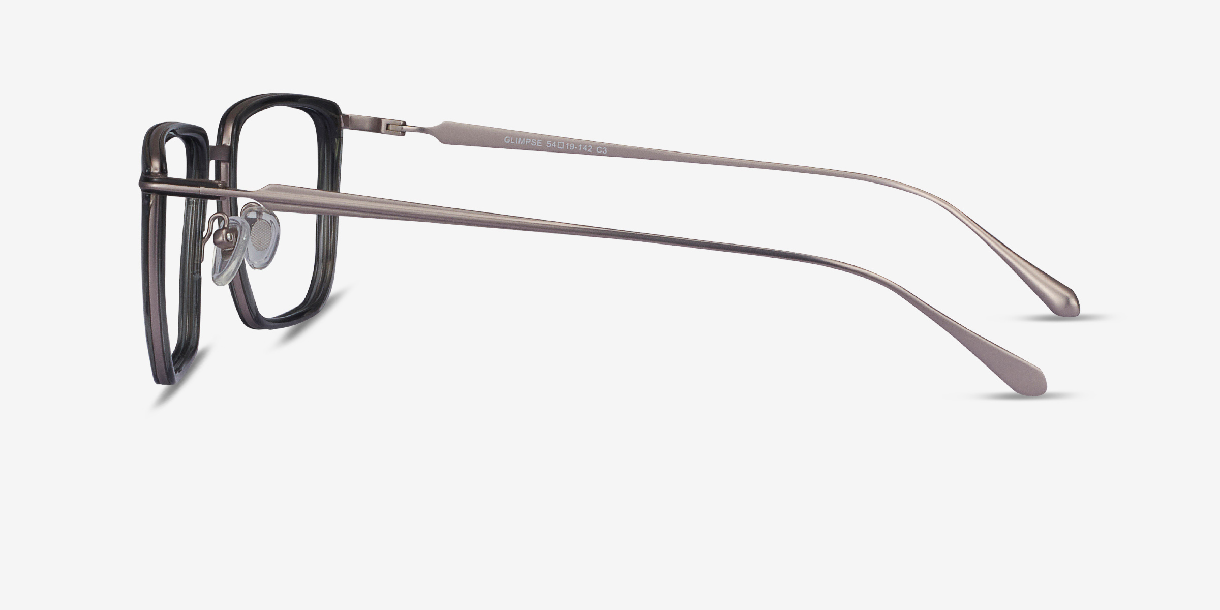 Glimpse Rectangle Gray Glasses for Men | Eyebuydirect