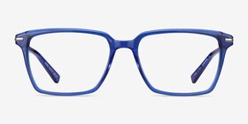 Sense Rectangle Blue Glasses for Men | EyeBuyDirect