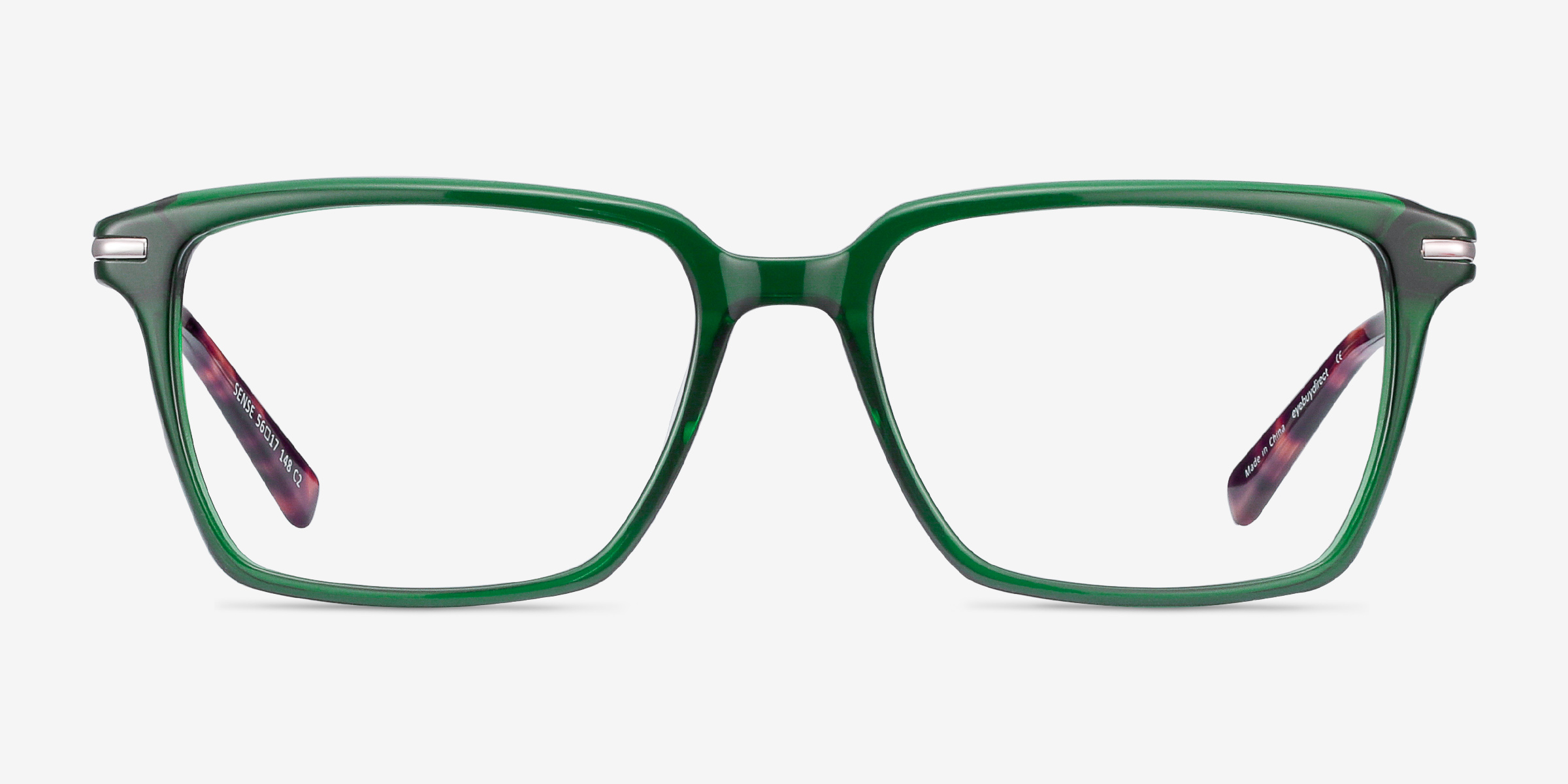 Sense Rectangle Green Glasses for Men | Eyebuydirect