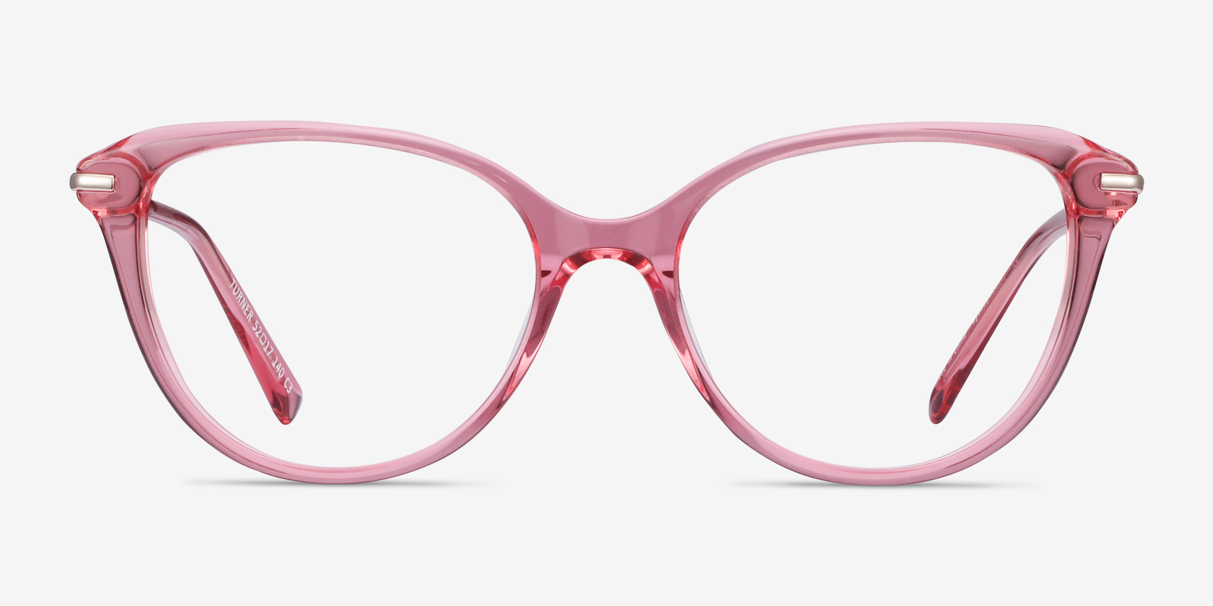 Turner Cat Eye Clear Pink Glasses for Women | Eyebuydirect