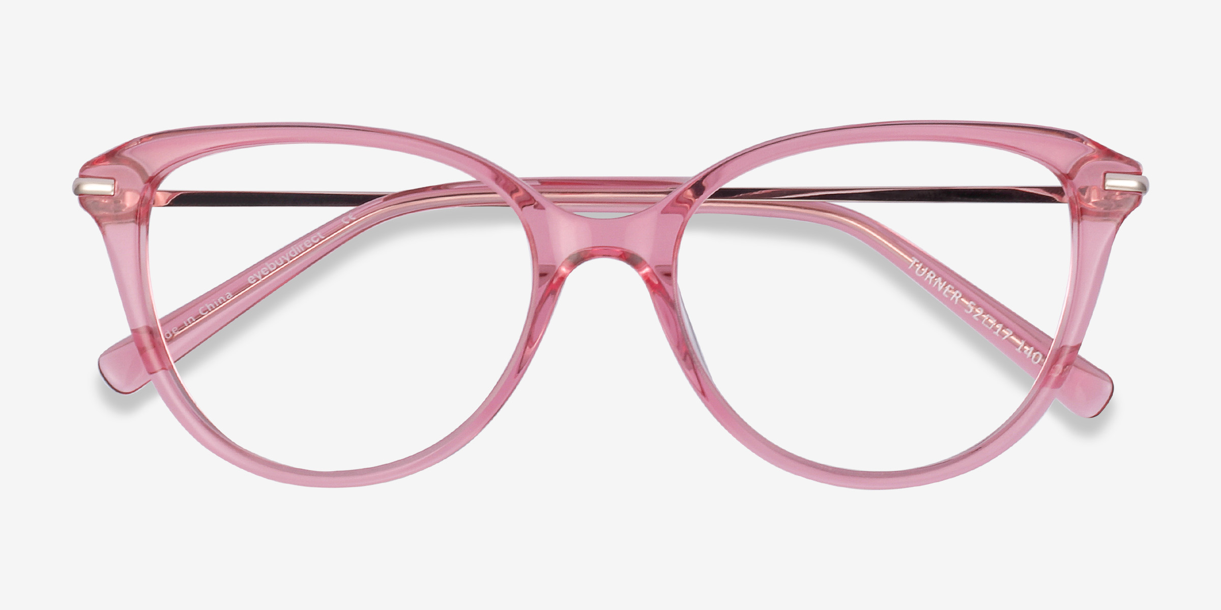 Turner Cat Eye Clear Pink Glasses for Women | Eyebuydirect
