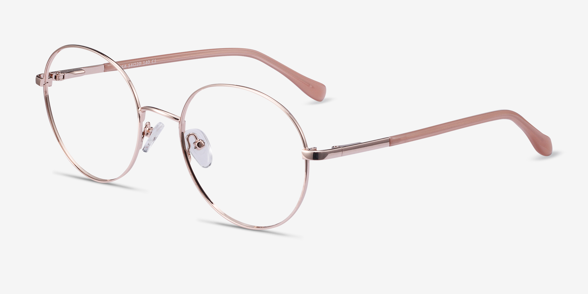 Thea Round Rose Gold Glasses for Women | Eyebuydirect Canada