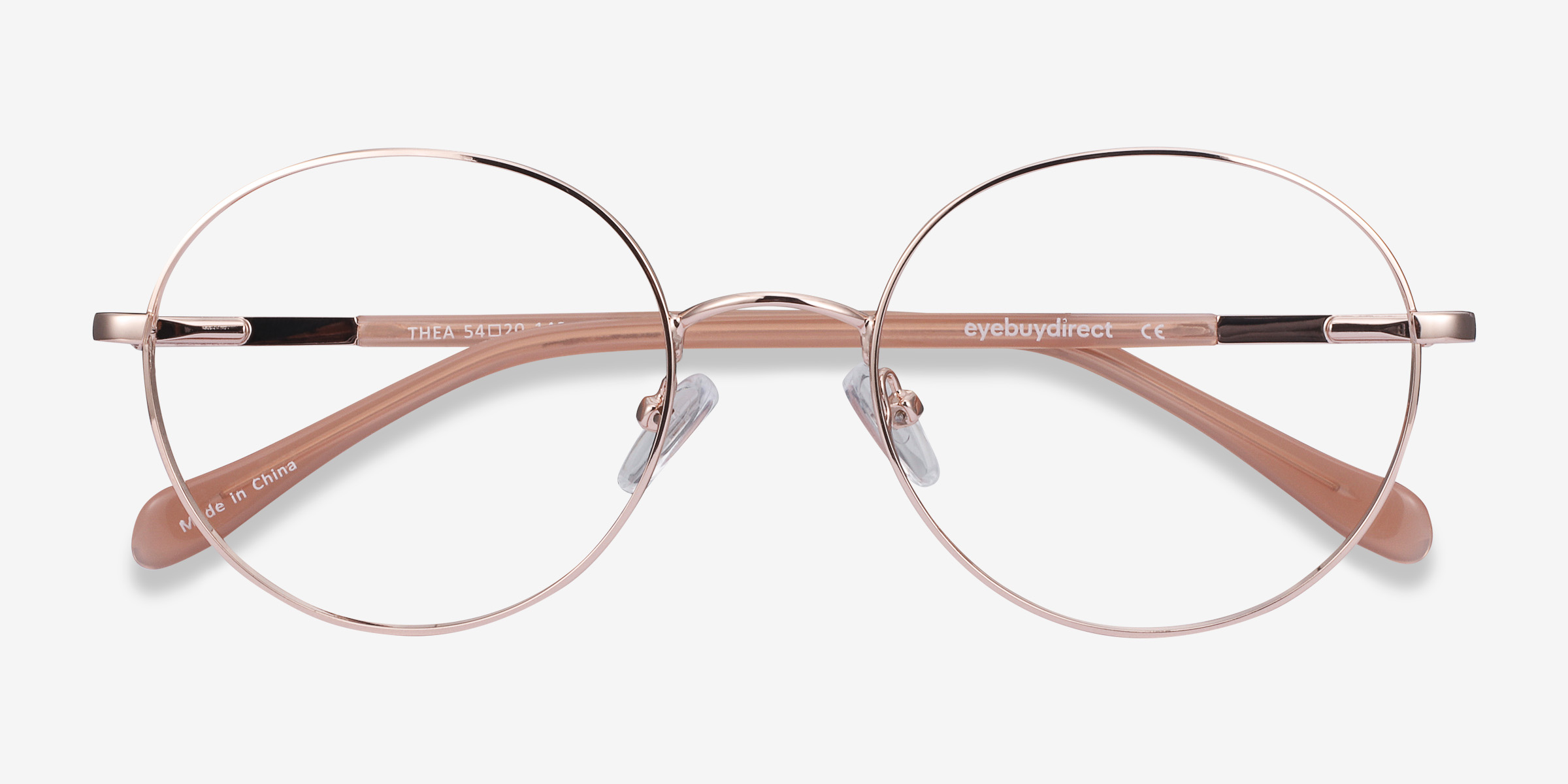 Thea Round Rose Gold Glasses for Women | Eyebuydirect