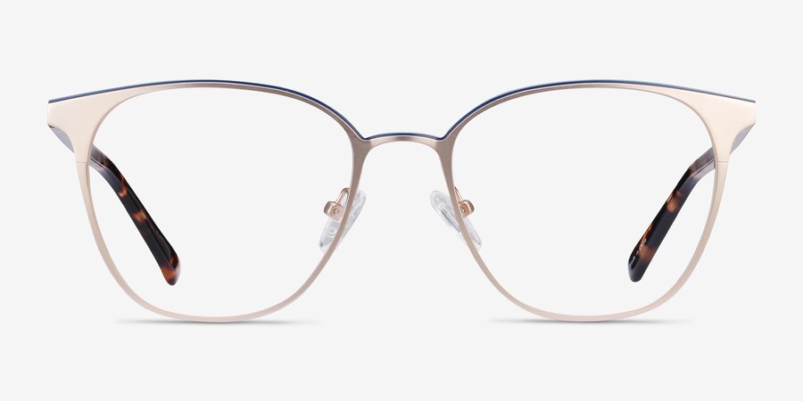 Azimut Square Gold Full Rim Eyeglasses | Eyebuydirect