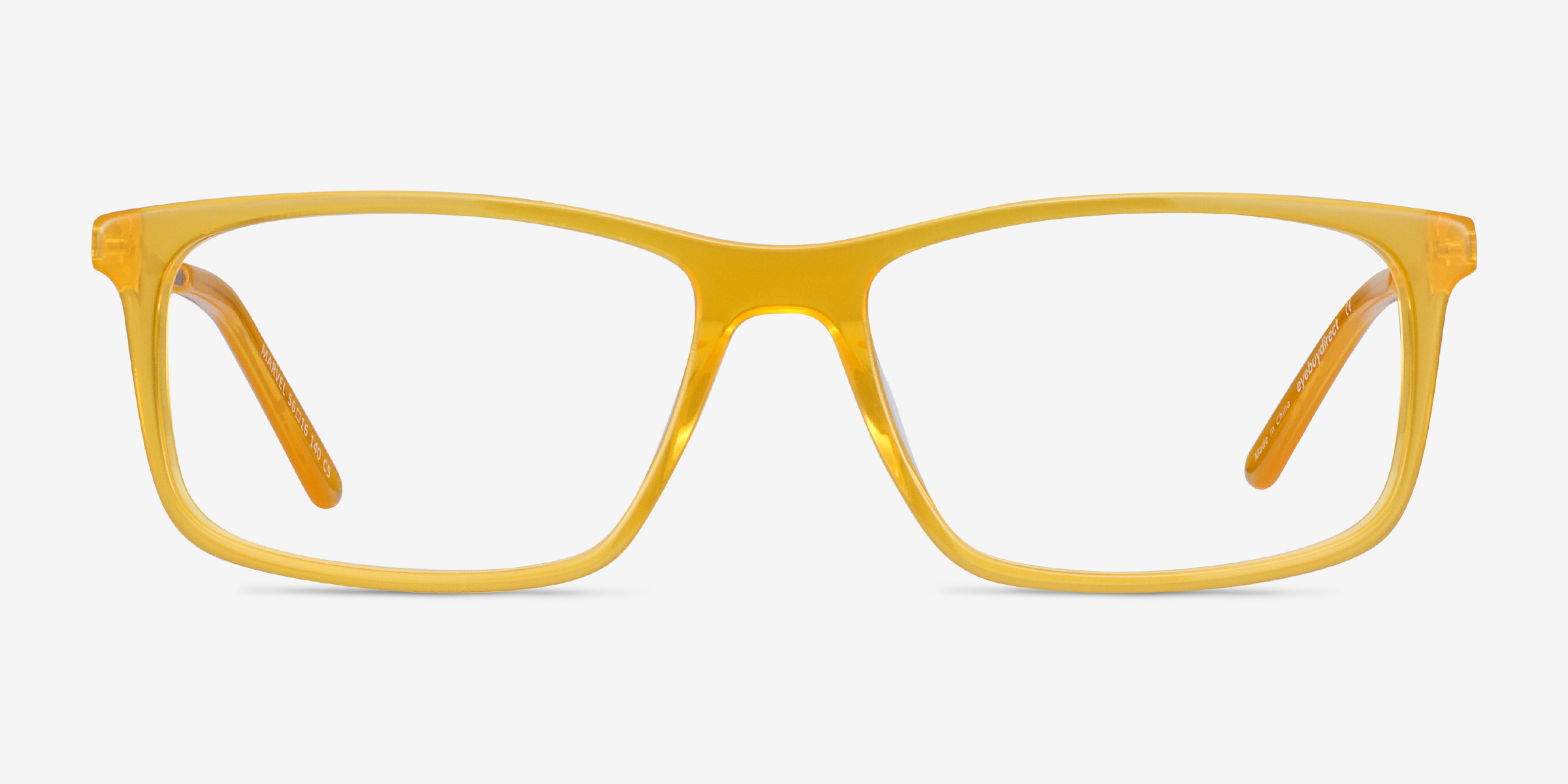 Marvel Rectangle Yellow Glasses for Men | Eyebuydirect