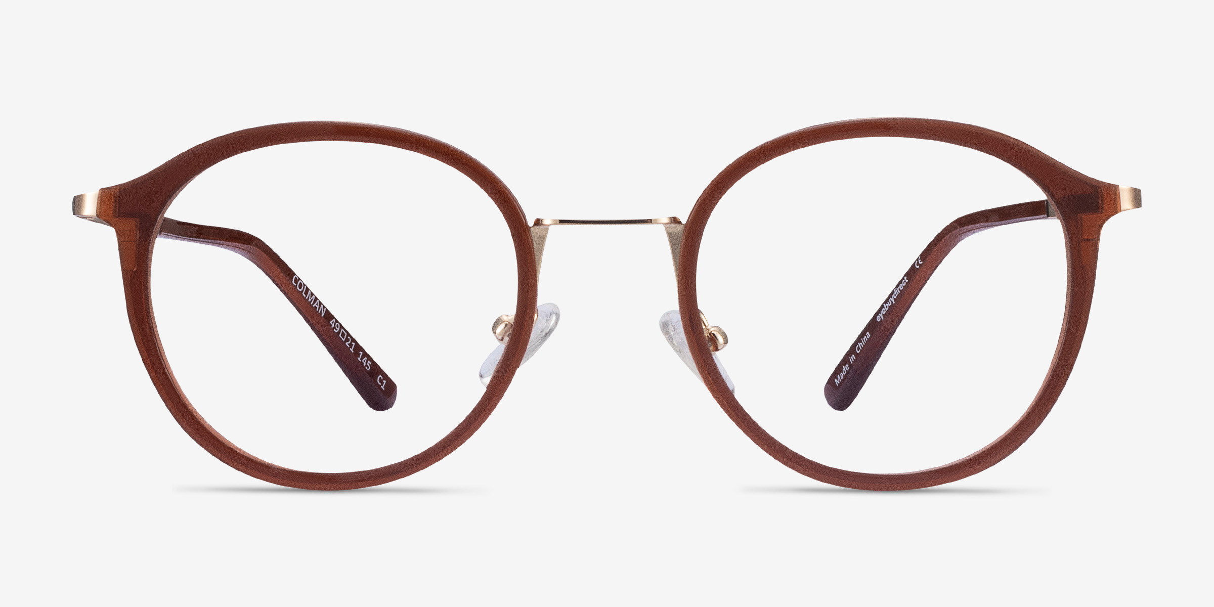 Colman Round Coffee Full Rim Eyeglasses | Eyebuydirect