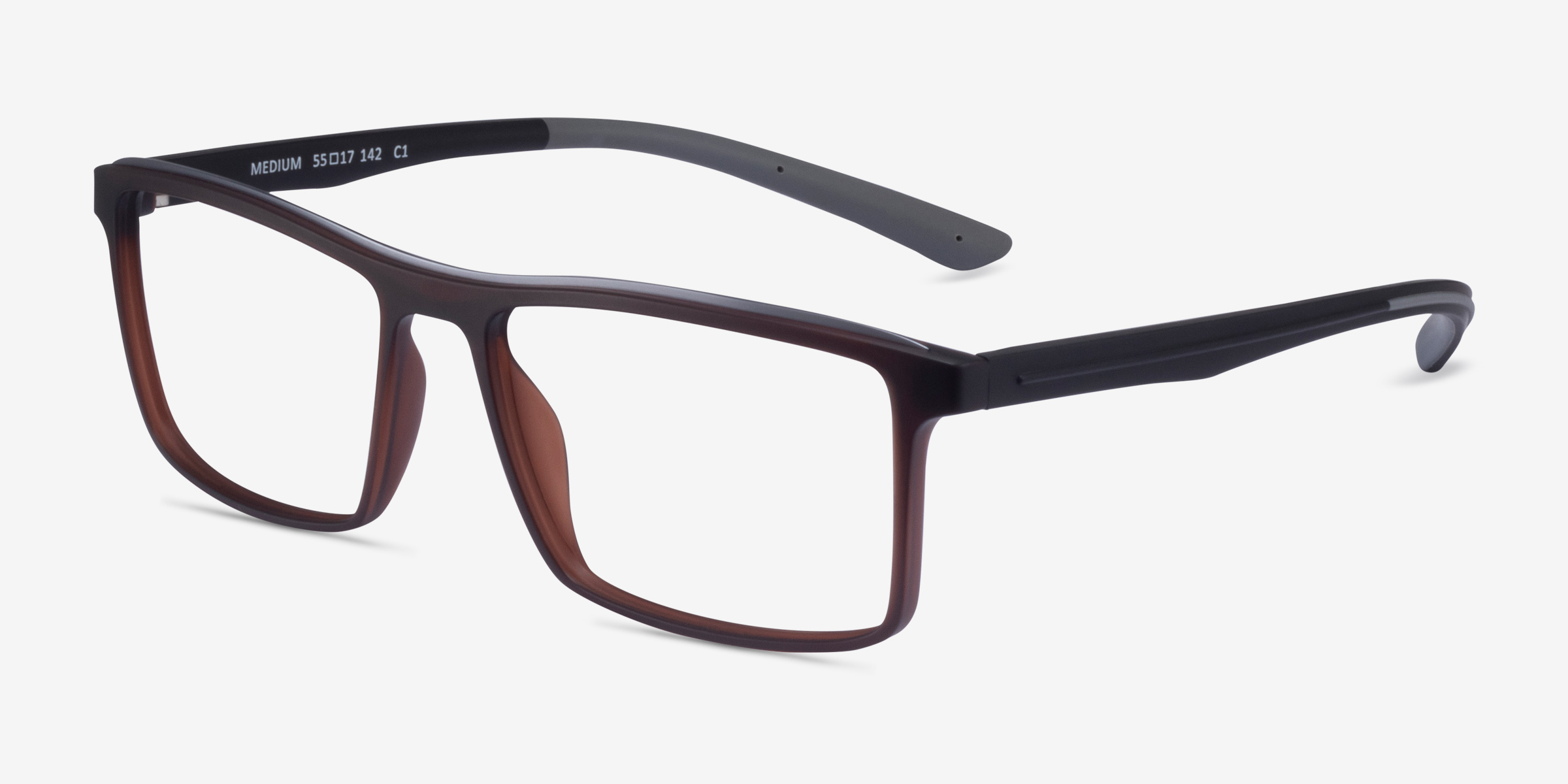 Medium Rectangle Coffee Glasses for Men | Eyebuydirect
