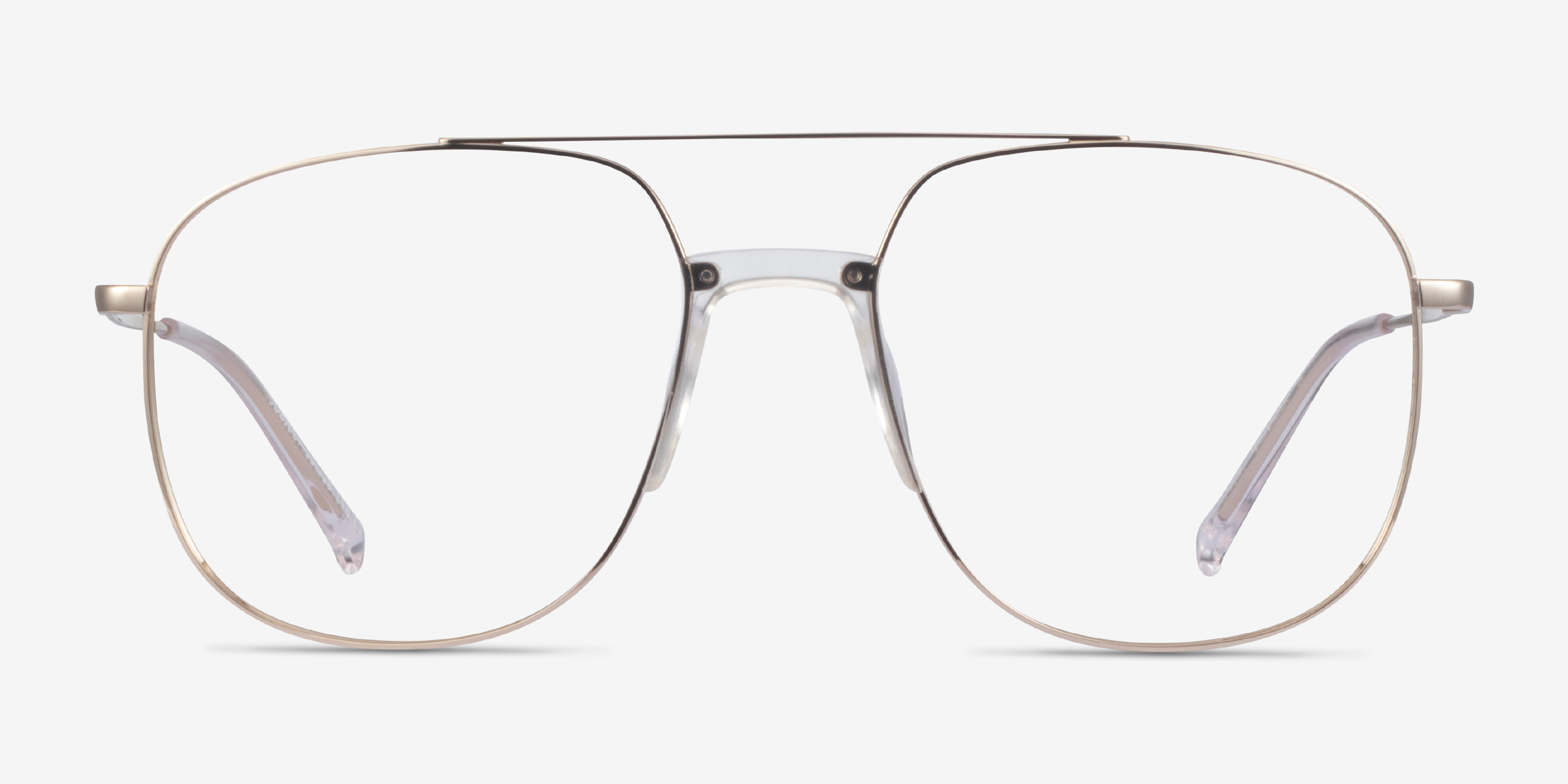 Subject Aviator Gold & Clear Glasses for Men | Eyebuydirect