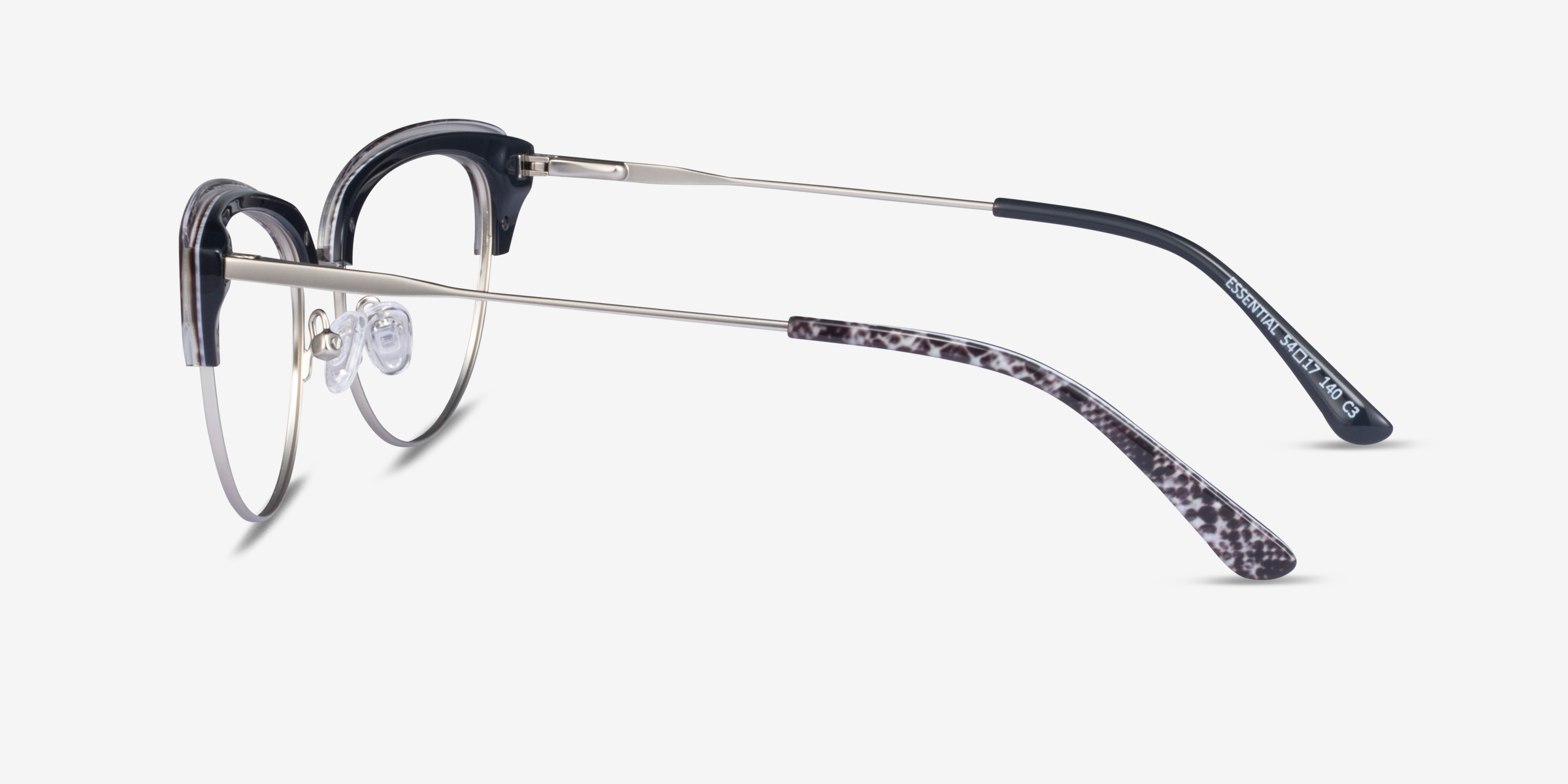 Essential Cat Eye Snake & Silver Glasses for Women | Eyebuydirect