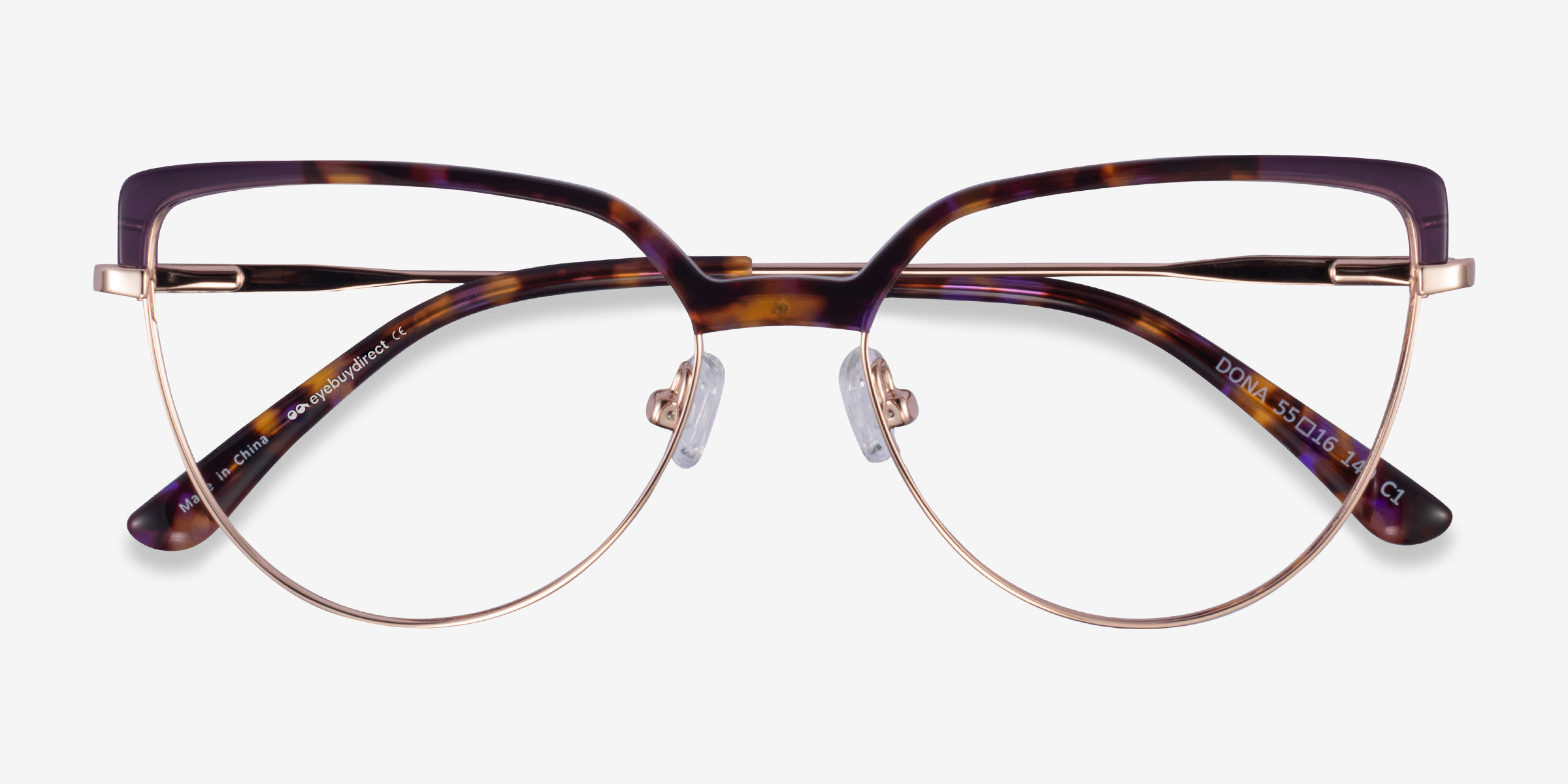 Dona Cat Eye Floral And Rose Gold Glasses For Women Eyebuydirect