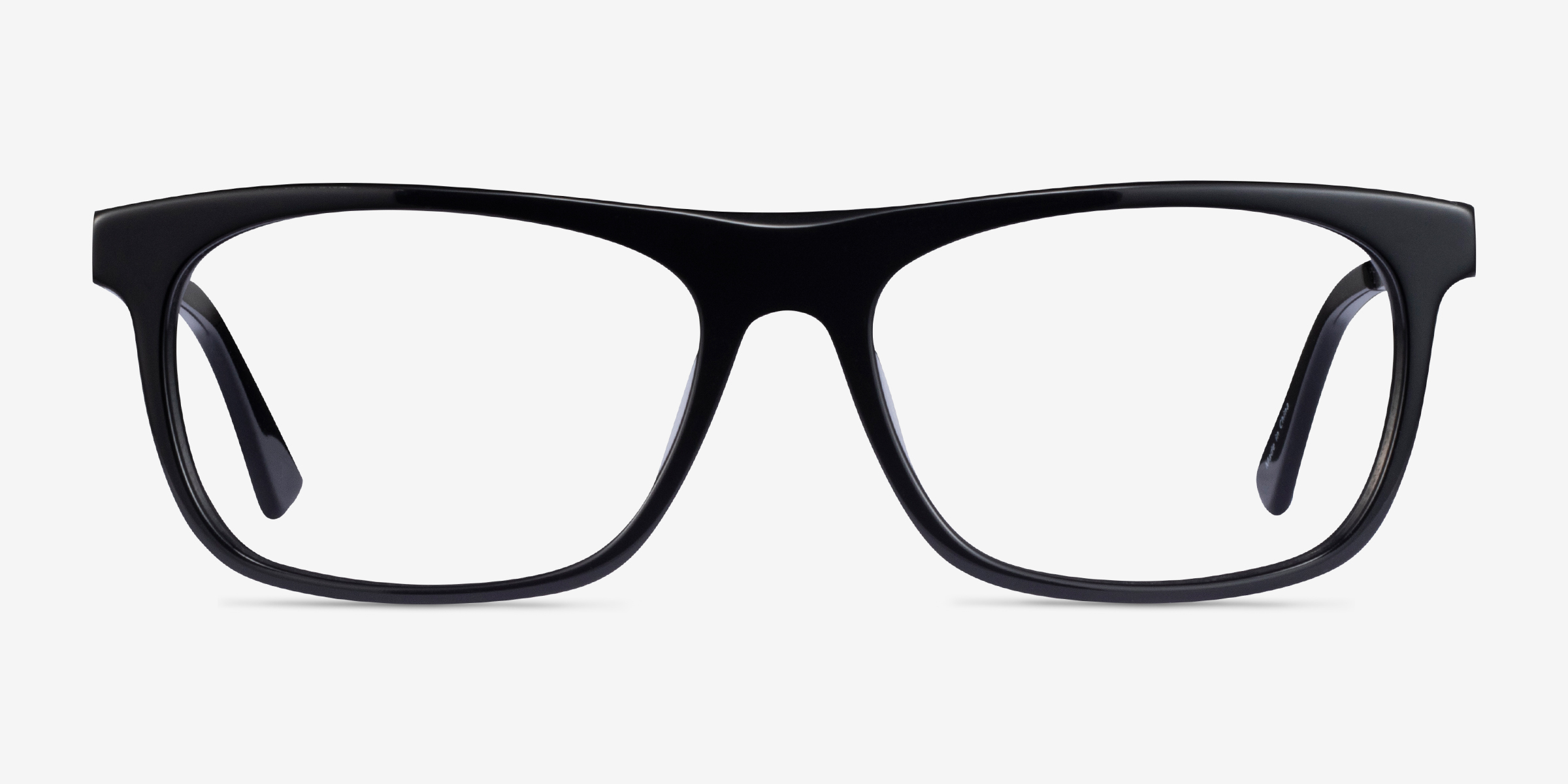 Drop Rectangle Black Glasses for Men | Eyebuydirect