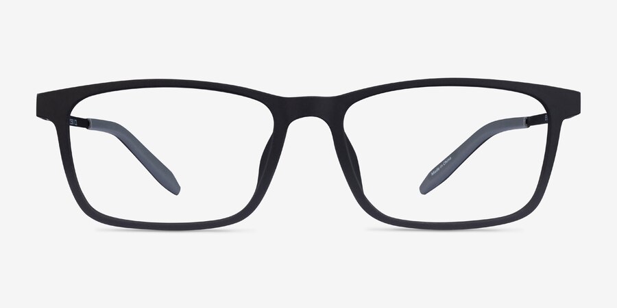 Rebus Rectangle Matte Black Glasses for Men | Eyebuydirect