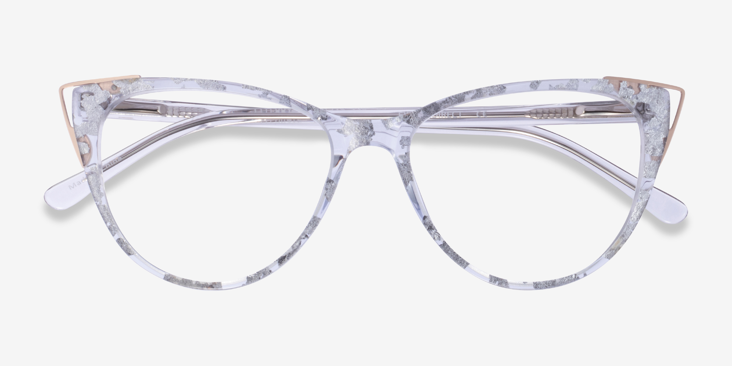 Celebrate Cat Eye Clear Silver Rose Gold Glasses For Women Eyebuydirect Canada