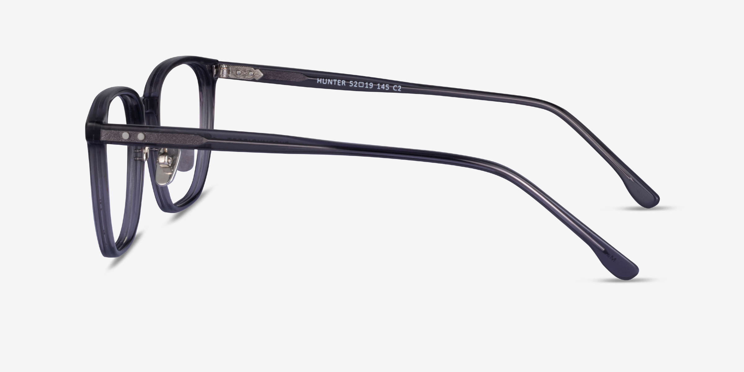 Hunter Rectangle Clear Gray Full Rim Eyeglasses | Eyebuydirect