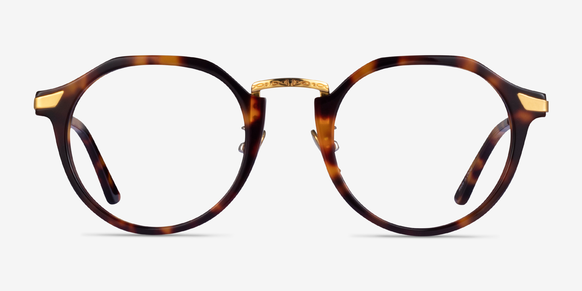 Yates Geometric Tortoise Gold Full Rim Eyeglasses Eyebuydirect