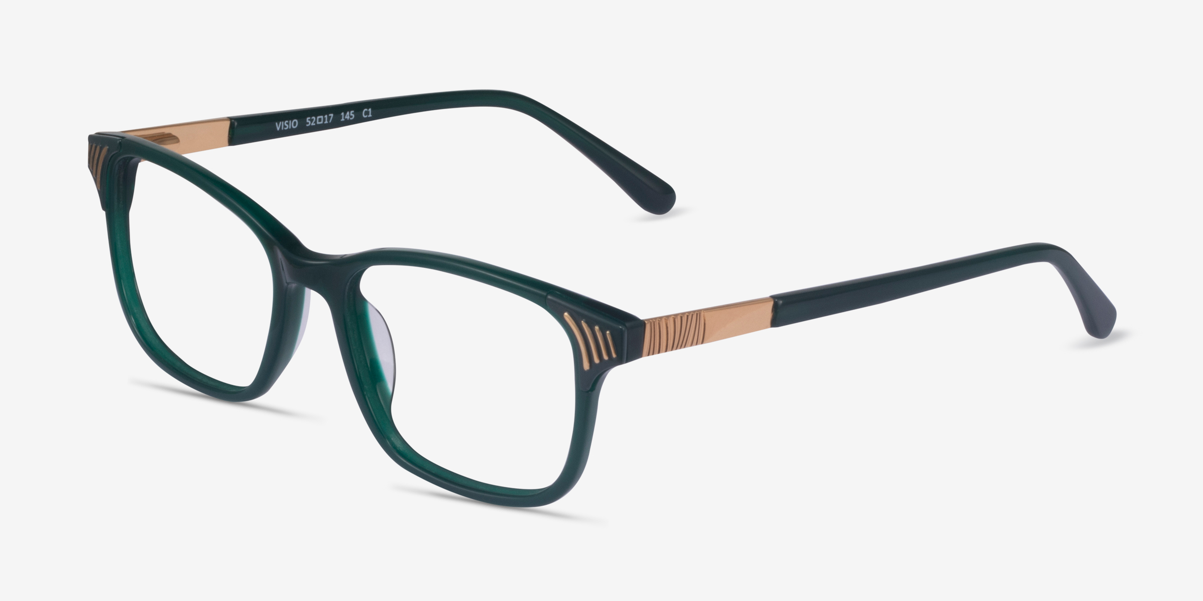 Visio Rectangle Green Full Rim Eyeglasses | Eyebuydirect