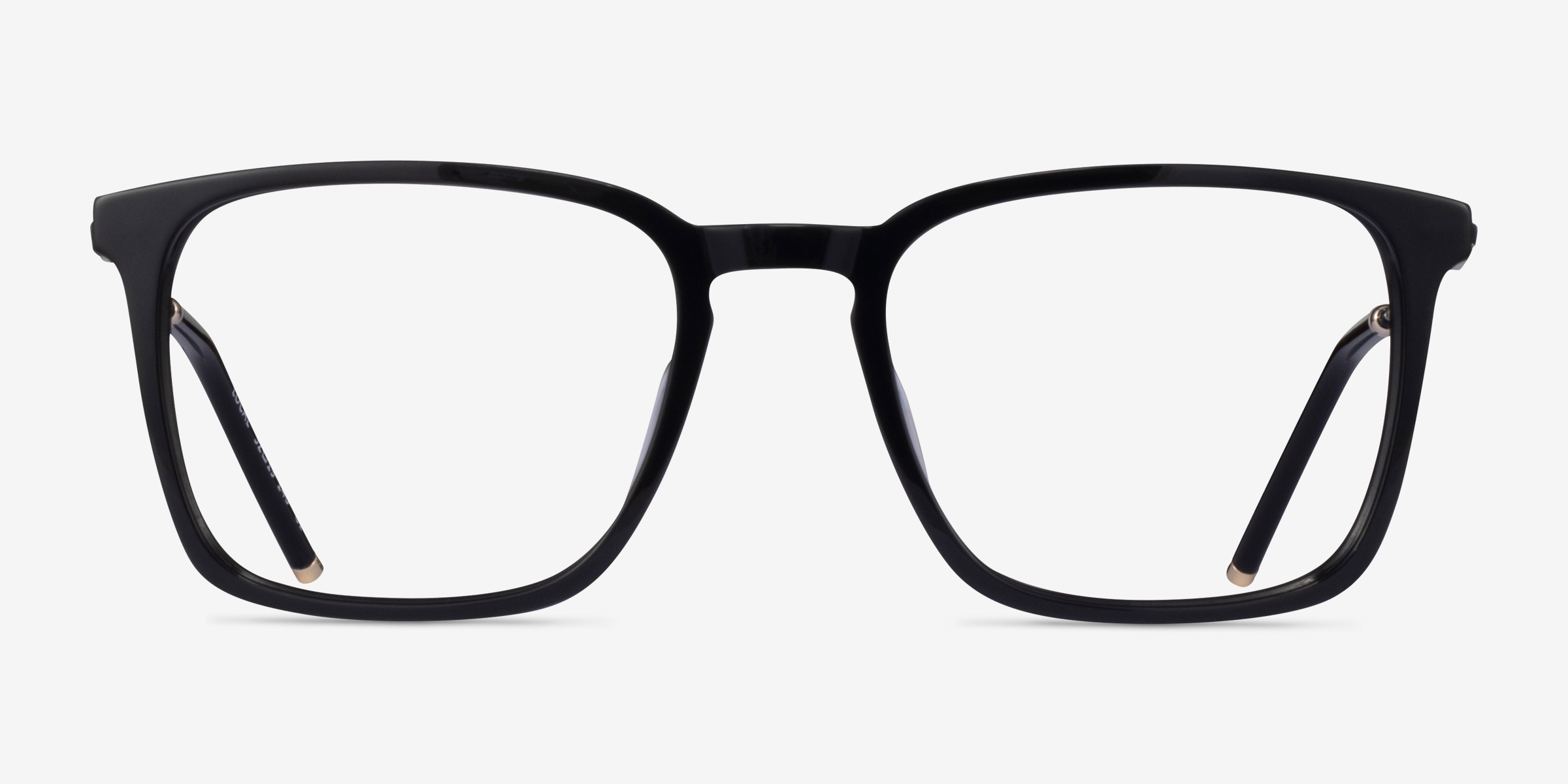 Local Rectangle Black Gold Full Rim Eyeglasses | Eyebuydirect Canada