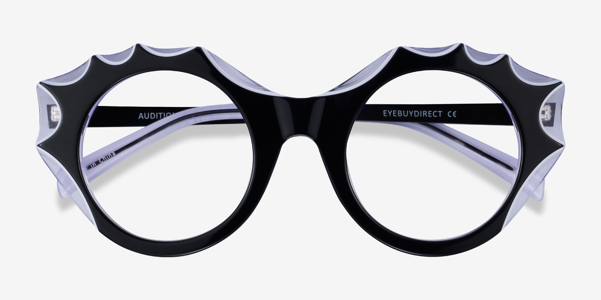 Audition Geometric Black Clear Glasses for Women | Eyebuydirect Canada